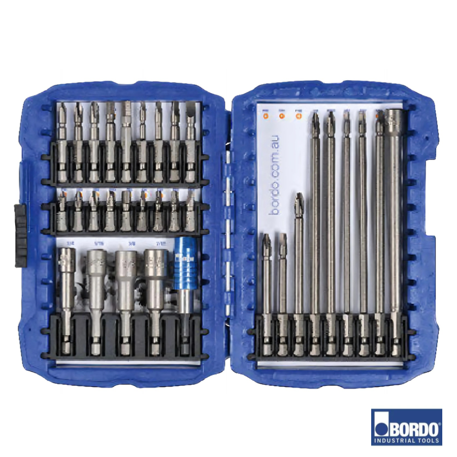 32 Piece IMPACT Screwdriver Insert Bit, Power Bit and Nutsetter Set wi ...