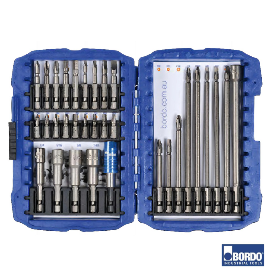 32 Piece IMPACT Screwdriver Insert Bit, Power Bit and Nutsetter Set wi ...